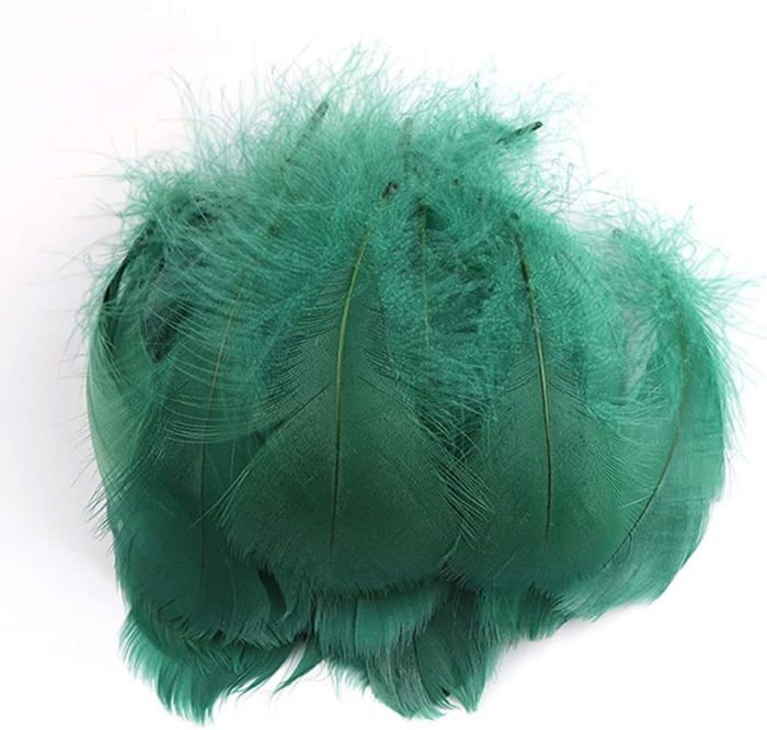 Lot 100 Plumes colorées pour travaux manuels,Plumes d'oie pour Bricolage,Masques,Chapeaux,boucd ...