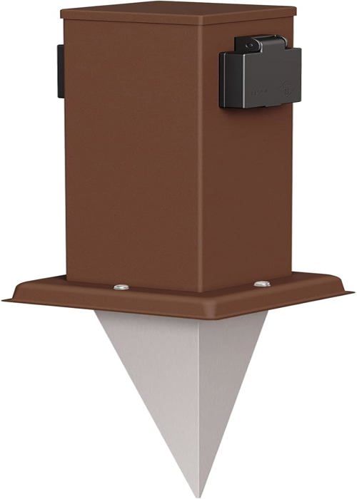 Colonne de Prises de Jardin avec Pique pour l'extérieur, IP44, 2-Fois ...