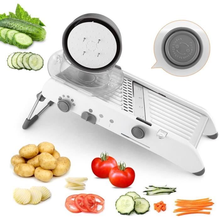 Mandoline Cuisine, Légume en Acier Inoxydable Râpe à Lames De Sécurité ...