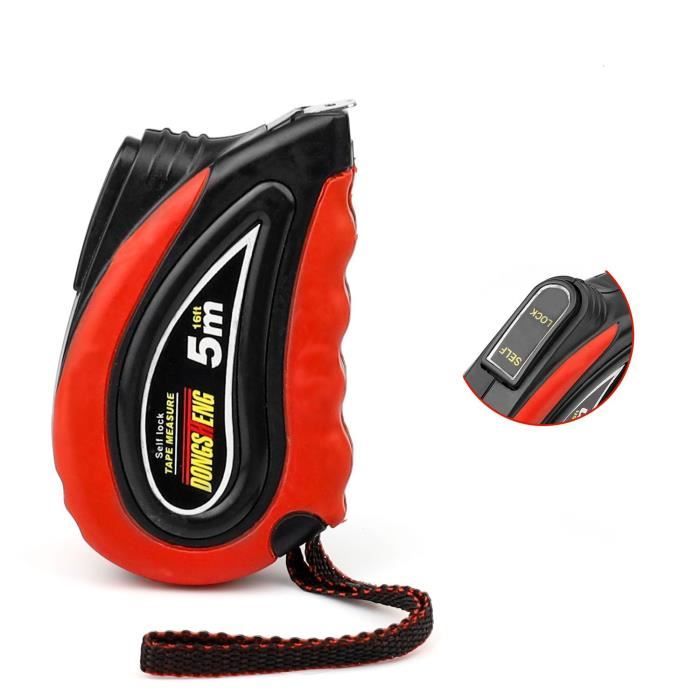 Ruban À Mesurer Autobloquant Rétractable - 5M - Double Echelle - Acier ...