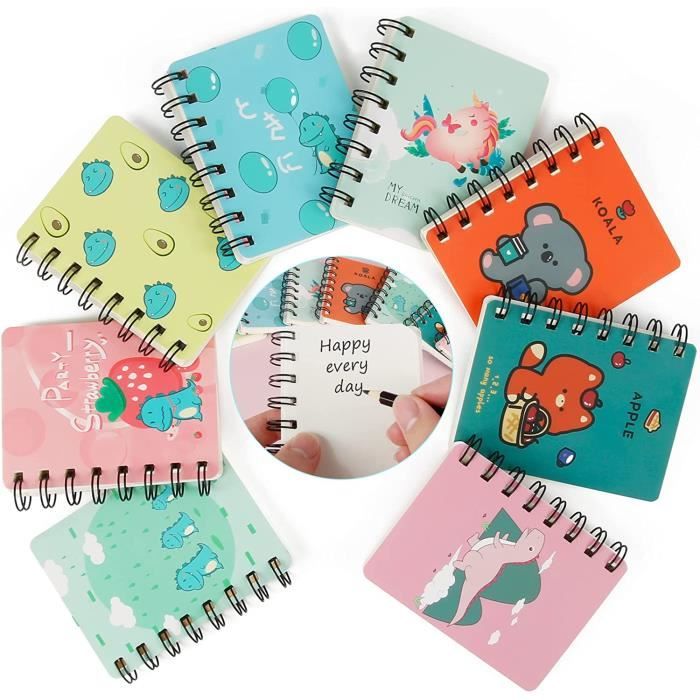 Carnet de Notes8 Pièces Portable Petit Carnet de Notes,Scolaire Mini ...