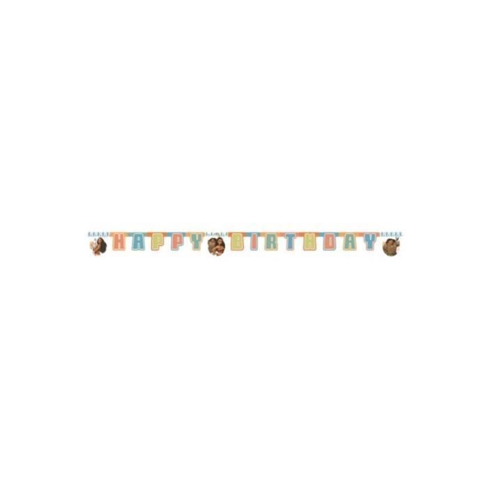 Guirlande Happy Birthday Vaiana™ 1.95 m - Cdiscount Maison