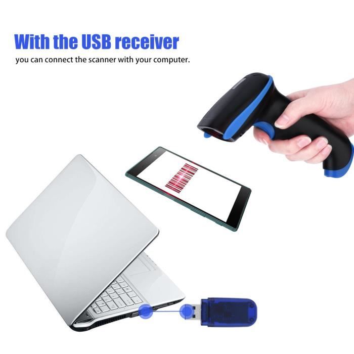 Scanner bluetooth Lecteur sans fil de scanner de code barres de code ...