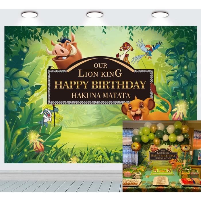 Lion King Simba thème toile de fond dessin animé Jungle décors enfants ...