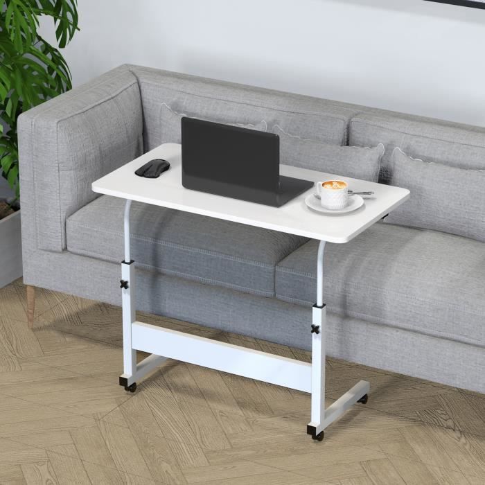 Table Roulante de Lit Canapé - LDSZXNE - Hauteur Réglable - Érable ...