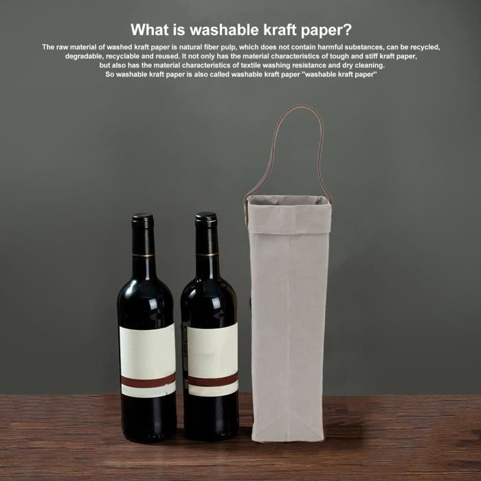 ETO - Sacs-cadeaux à vin Sac à vin rouge en papier kraft fourre-tout à ...