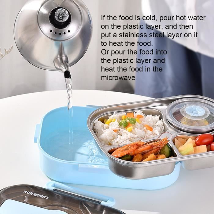 GAD Boîte à lunch chauffée boîte à nourriture isotherme bol chauffant 1 ...