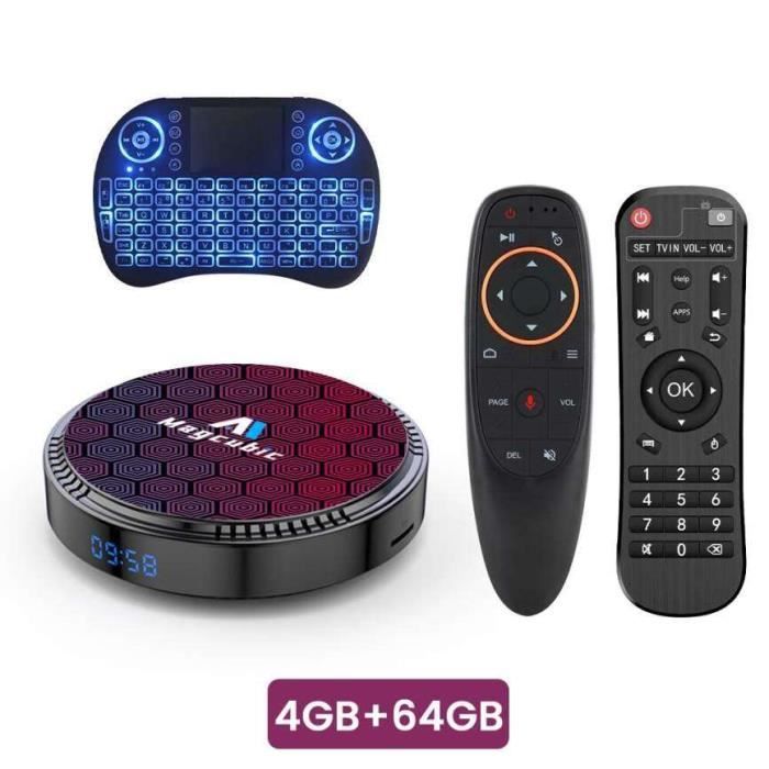 MEDIA STREAMER,64gg10gkeyborad boîtier TV Android 12 Allwinner h618 ...