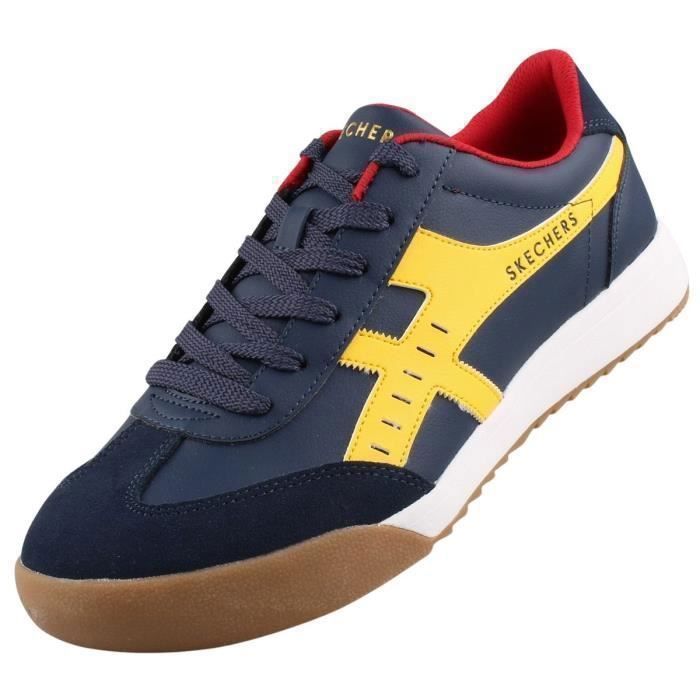Baskets Homme - SKECHERS - Zinger Manzanilla Totale - Bleu - Cuir ...