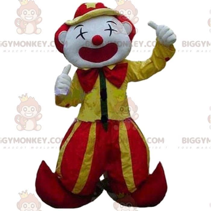 Costume de mascotte BIGGYMONKEY™ de clown jaune et rouge, Costume de ...
