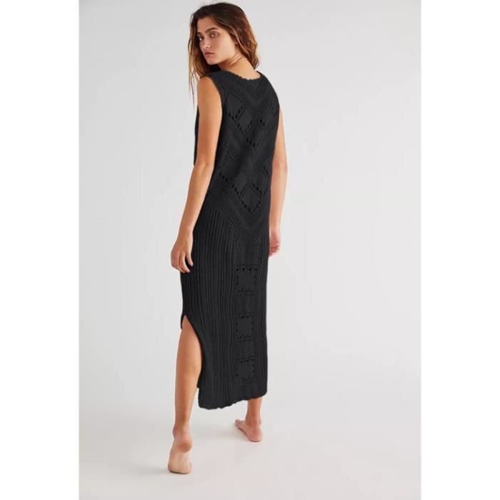ROBE DE PLAGE Tricot Long Beach, Tunique Maillots De Bain, Crochet ...