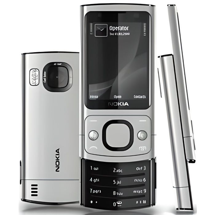 Téléphone portable - Nokia - 6700s - Écran 2,2 pouces - Appareil photo 3,2 MPx - Couleur argent ...