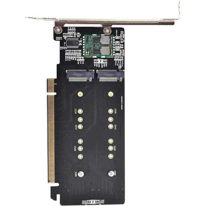 Cy M.2 Nvme Gen 3.0 Adaptateur M.2 Nvme Ahci X4 Vers Pcie Express 3.0 Gen3 X16 Raid Card Vroc ...