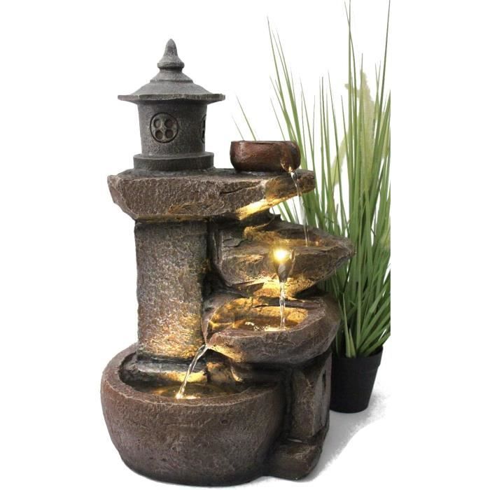 Fontaine BK851 Cascade avec éclairage Fontaine de jardin Fontaine d ...