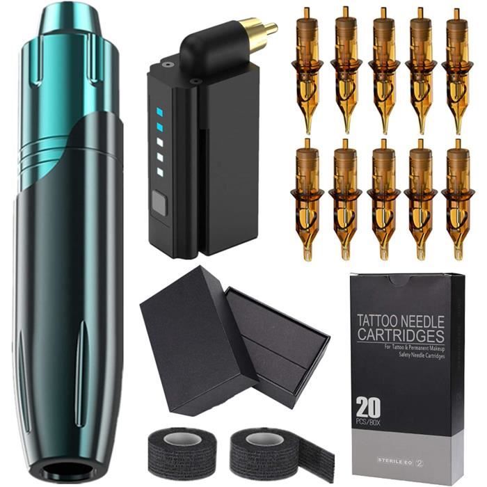 YCHBOS Kit de Tatouage de Stylo de Machine Rotative sans Fil Moteur ...