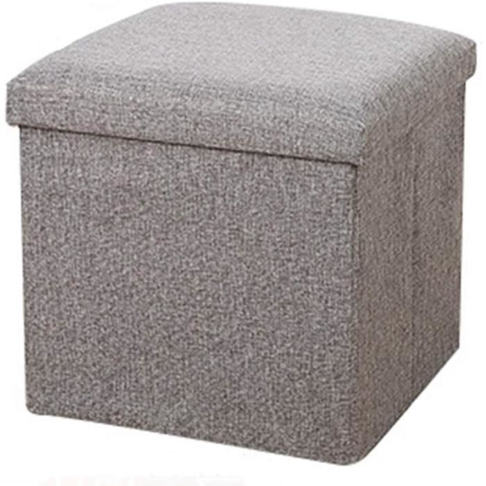 Cube De Rangement Pliant Repose-Pieds Tabouret Siège De Rangement ...