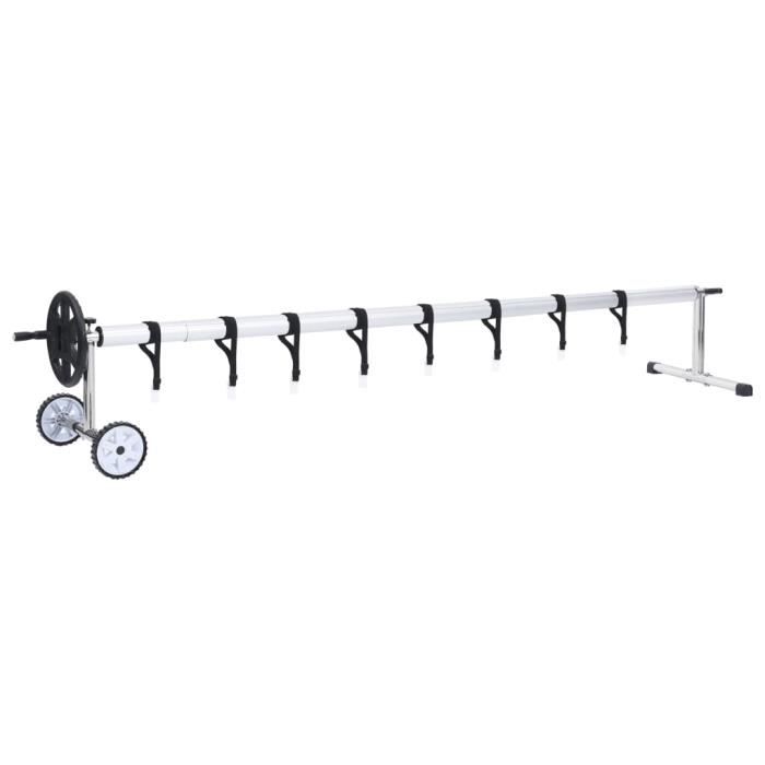 ABIL Enrouleur de bâche de piscine avec base en acier inoxydable En ...