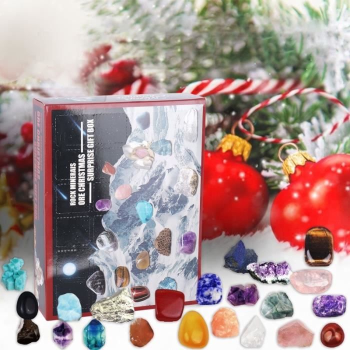 Calendrier de l'Avent - ZGEER - 24 pierres précieuses - Minéral Naturel ...