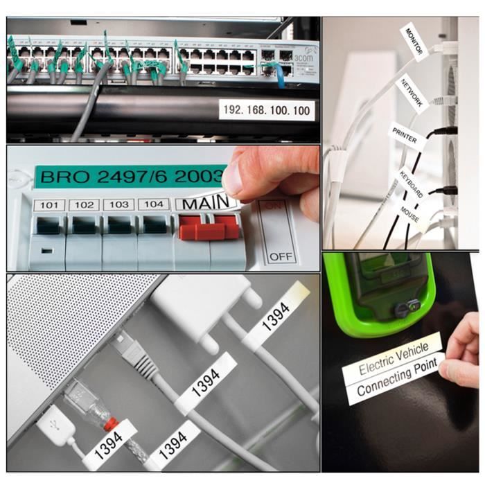 LHE - Ruban d'étiquetage 5pcs Label Maker Tape pour Ptouch PT D210 ...