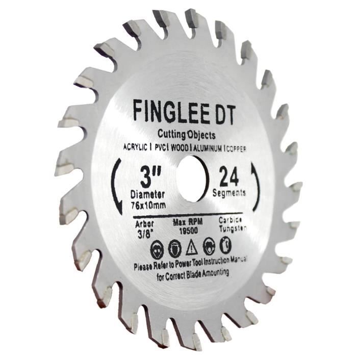 Finlee Dt Lame De Scie Circulaire Tct - 75 X 10Mm X 24T Avec Arbre De ...