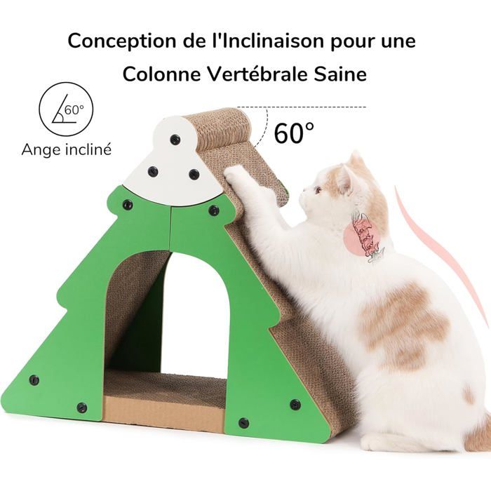 FUKUMARU Griffoir pour Chat d'Intérieur, Rampe de Griffage, Arbre à ...