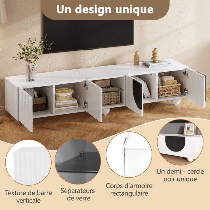 Meuble TV moderne, support TV, panneau TV, support TV bas. Design ...