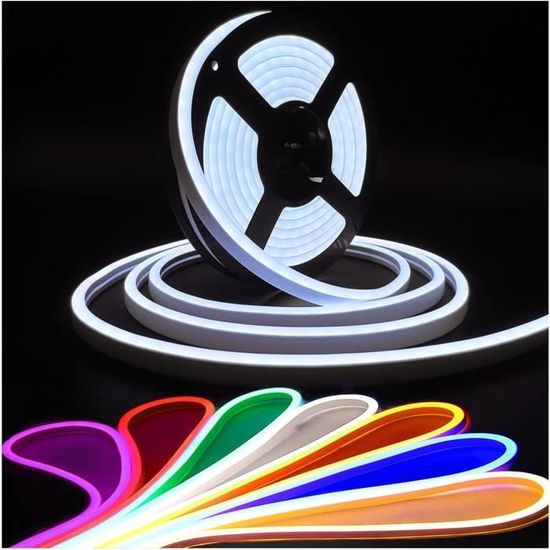 Ruban LED Néon - Rgb - 12V - 5M 96 Leds-M - IP65 Étanche - Chambre ...