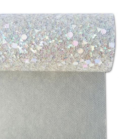 Gris - Rouleaux 20x120cm - QIBU – rouleau de tissu à paillettes de ...