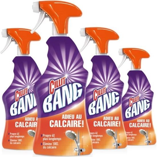 Cillit Bang Pistolet Nettoyant Surpuissant Crasse/Calcaire 750 ml, Lot de 4 - Cdiscount Au quotidien