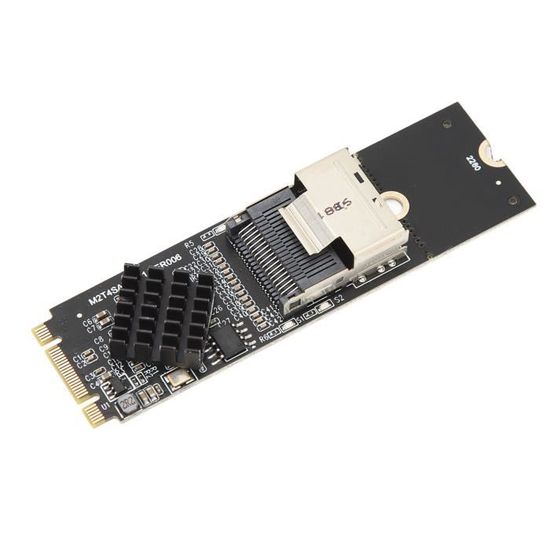 Duokon carte d'extension SATA3.0 Carte D'extension M.2 NVME vers SFF 8087, Contrôleur ASM1064 ...
