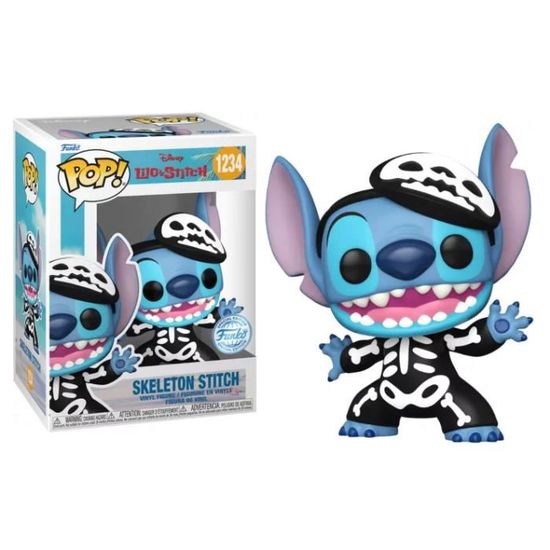 Figurine Pop! Disney Skeleton Stitch 1234 Exclusive - FUNKO - Blanc ...