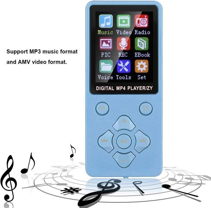 Lecteur MP3 Portable de 8 Go, Lecteur de Musique MP4 Audio 1.8 Pouces ...