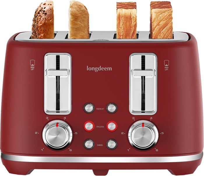 Toaster 4 Slice, Extra Wide Slots Stainless Steel With High Lift Lever ...