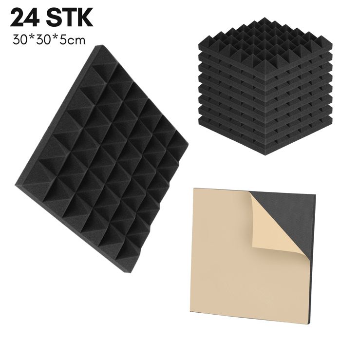 Hengda Panneaux de Pyramide mousse acoustique pour Studio, 30x30x5cm ...
