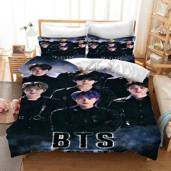 Bts Bangtan Boys Parures De Lit Avec Taies D'Oreiller, Literie 3D 100% Microfibre, Épaisse Et ...