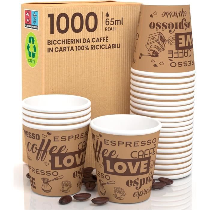 1000 Petits Gobelets En Papier 65Ml Mini Gobelets Jetables ...