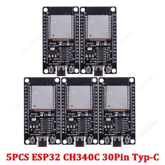 5pcs CH340C C 30P - WeMos D1 Mini-Carte de développement ESP32 WiFi ...