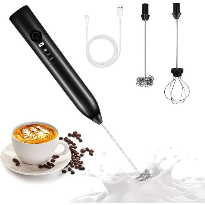 Mixeur plongeant multifonction, Mousseur à lait rechargeable portable, fouet électrique blender ...