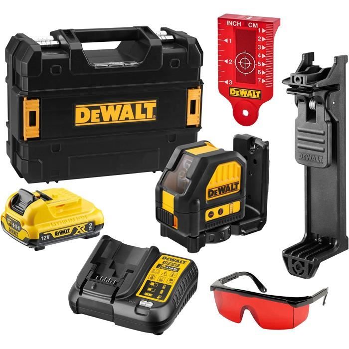 DeWalt - Niveau laser croix XR 12V 2Ah Li-Ion - faisceau rouge - 1 ...
