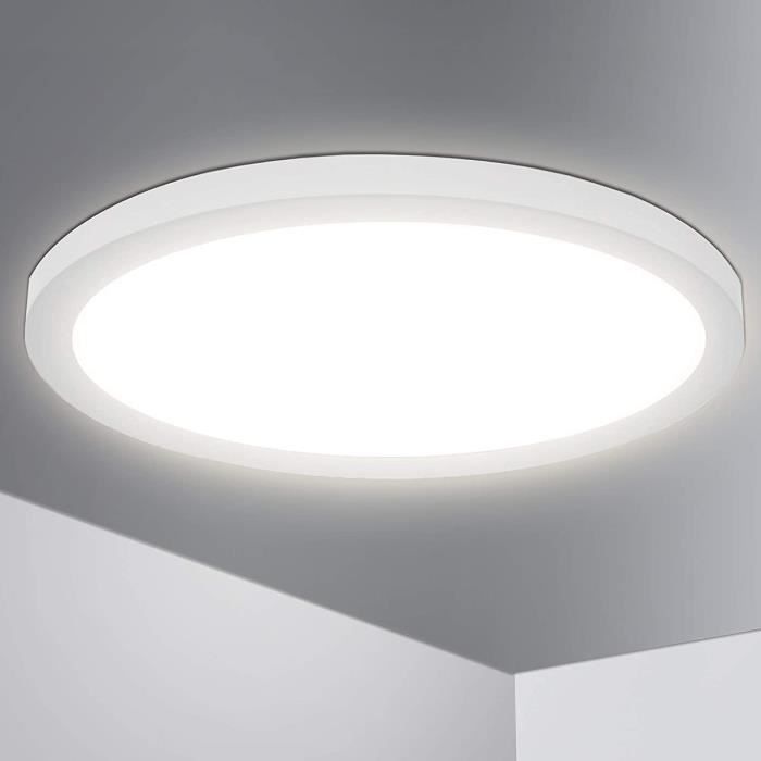 | Plafonnier Led 24W Extra Plat Rond 1800Lm 330Mm Ip44 Plafonnier Pour ...