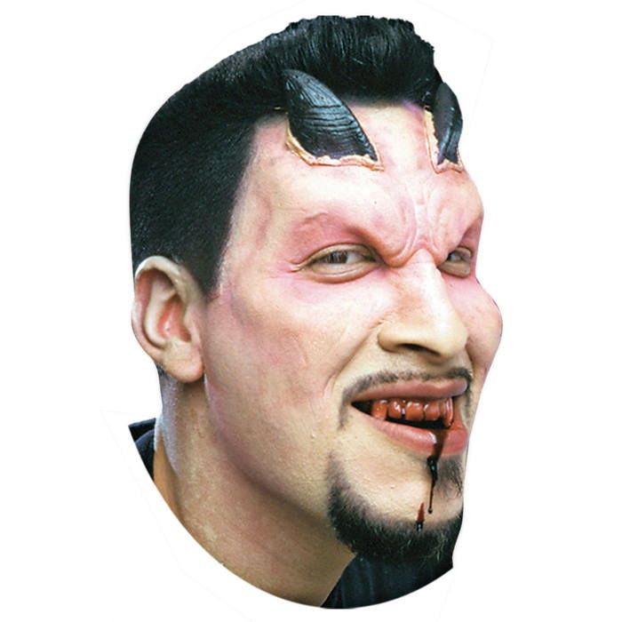 Cornes de démon noir en latex à coller sur la peau - HORRORSHOP ...