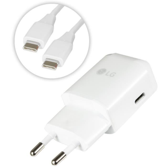 Original LG 3A Chargeur Secteur MCS-N04ER + Cable Type-C D'origine ...
