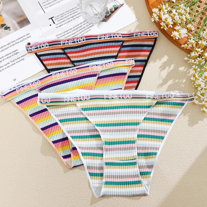 Culotte - slip,FINETOO-Culottes en coton pour femmes,culottes sexy,sous ...