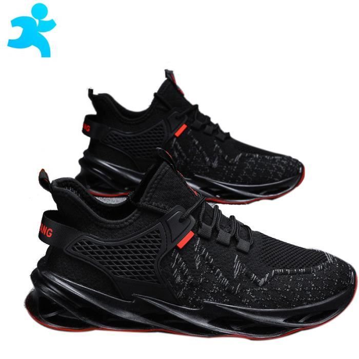 Basket Homme - LEOCLOTHO - Outdoor Mesh Baskets - Noir - Homme - Lacets ...