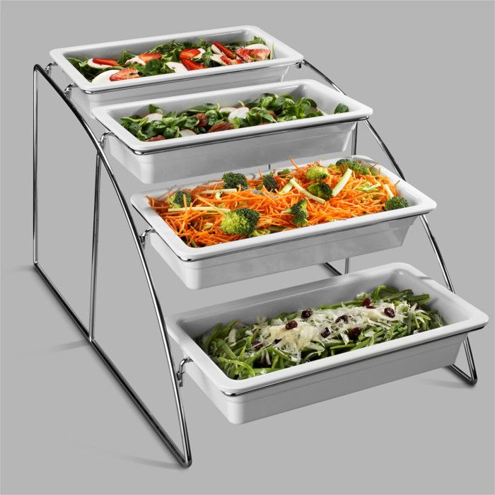 Présentoir Buffet Inox pour 4 Bacs GN 1/3 - Pujadas - Cdiscount Beaux ...