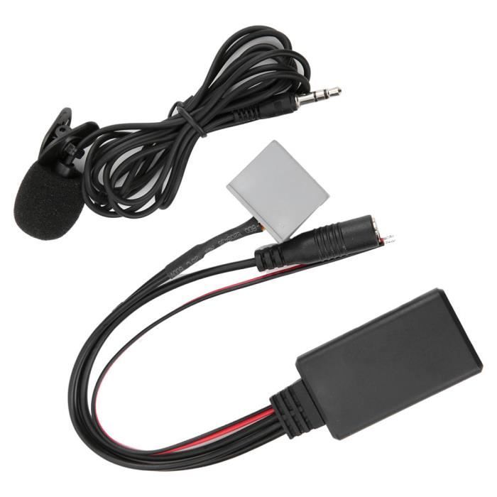 Qiilu microphone d'autoradio Microphone stéréo de voiture avec câble ...