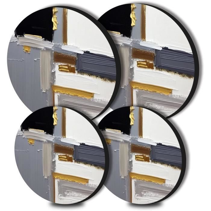 Ehskzjh Lot De 4 Cache-Plaques Rondes En Métal De Style Abstrait Pour Cuisinières Électriques ...