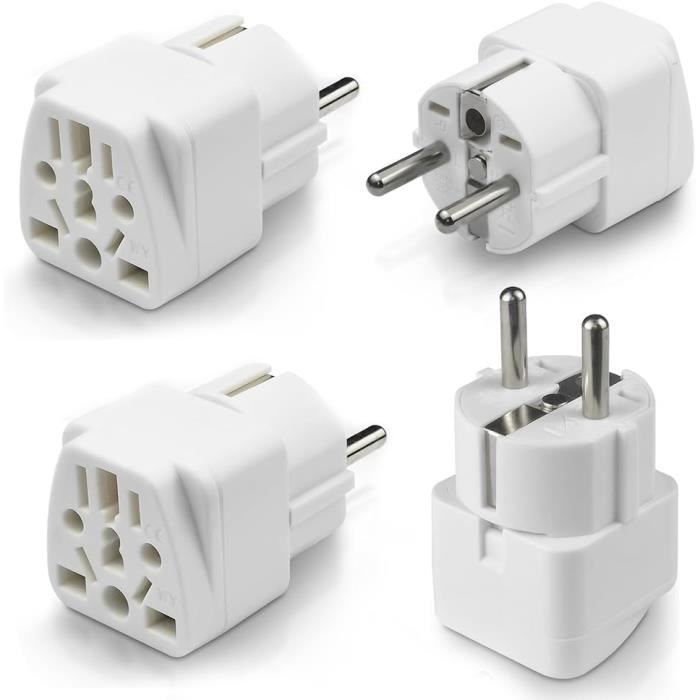 Adaptateur Universel Vers France, Adaptateur Prise Universel De Voyage, Prises Monde Vers France ...