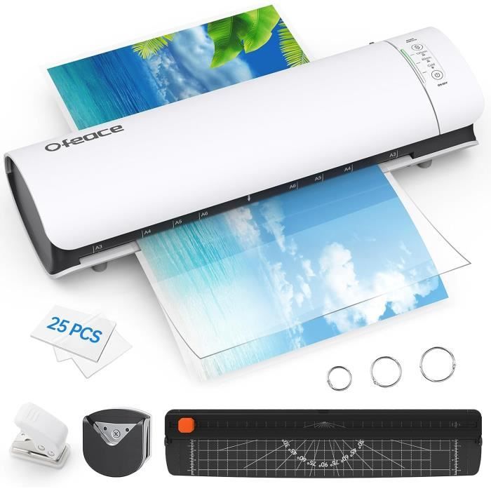 Plastifieuse A3, 6-en-1 Machine à Plastifier Froid et Thermique et ...