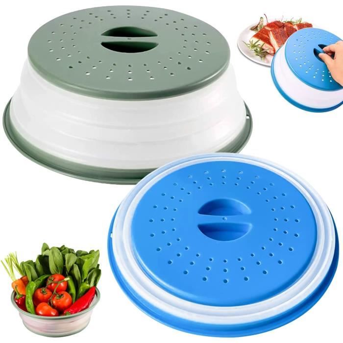 Cloche Micro Ondes Cloche Micro-onde Sans BPA 3en1 Pliable Couvercle ...
